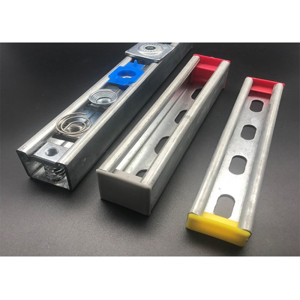 Quality 41x41 Strut Channel End Cap Plastic Black Yellow for sale