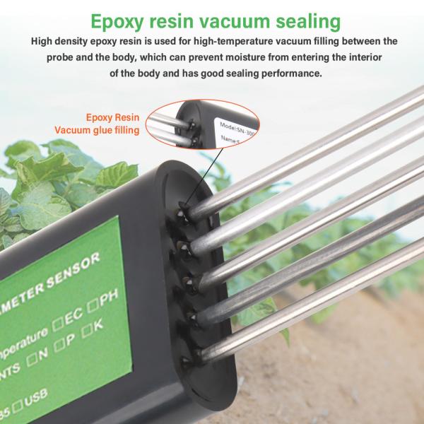 Quality 7-in-1 USB Soil Sensor Soil Tester Agriculture Soil EC PH NPK Nutrient Meter For for sale