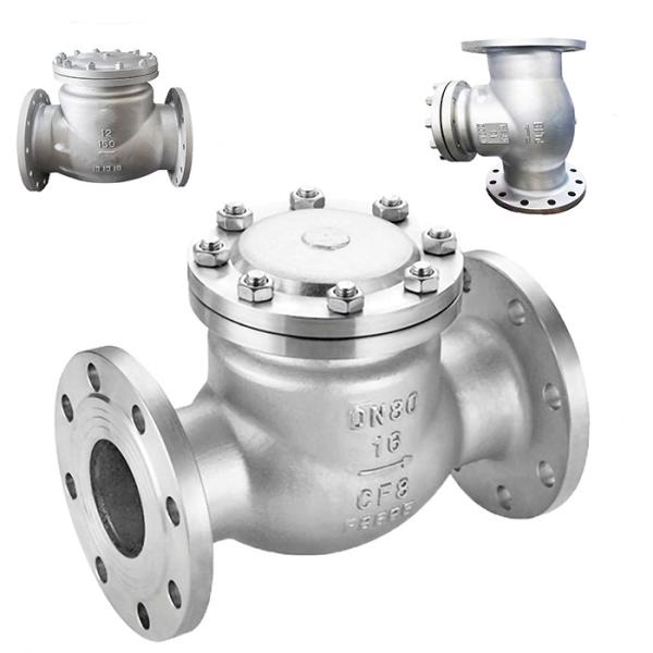 Quality Stainless Steel DN15-DN300 Water Oil Gas Medium Flanged Swing Check Valve H44H-150LB for sale