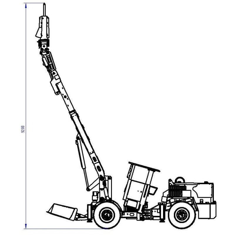 Diesel Power Hydraulic Underground Mining Scaler Tunnel Loose Rock Scaler Scaling Rig