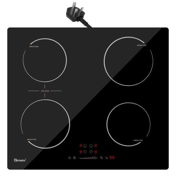 Quality Plug-in Induction Hob 13 Amp 2800W 60cm Integrated Electric Cooktop with Bridge Zone for sale