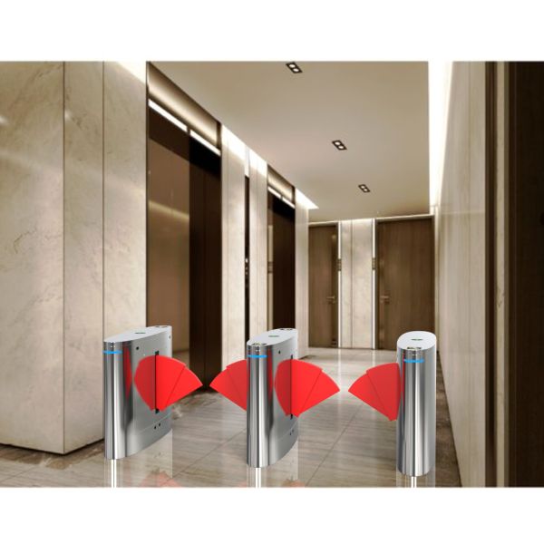 Quality High Speed Flap Turnstile Gate Optical Barrier System Customizable for sale