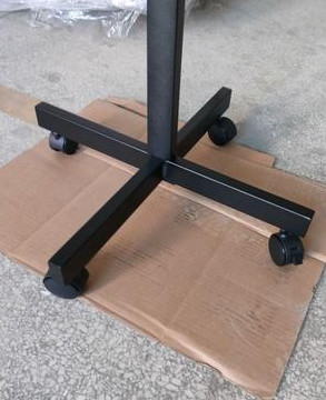 Quality 2 Way Display Rack Rectangular Tubing Clothes Display Rack With Casters Matte for sale