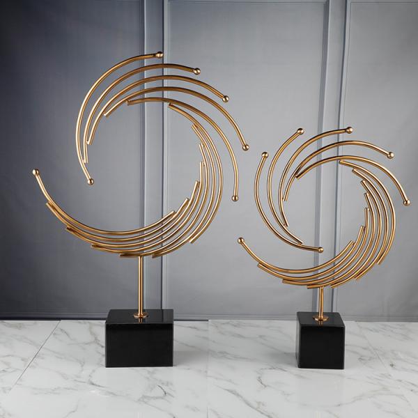 Quality Iron Metal Golden Phoenix Sculpture For Home Interior for sale