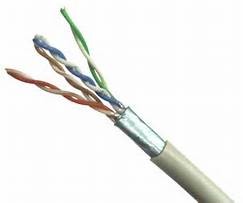 Quality CAT5E FTP Network Cable Shielded 24AWG Solid Copper PVC Jacket for Wired for sale
