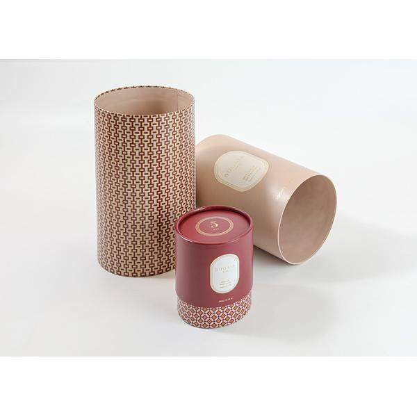 Quality Handmade Empty Eco Friendly Candle Boxes , Rigid Cylinder Round Cardboard Gift for sale