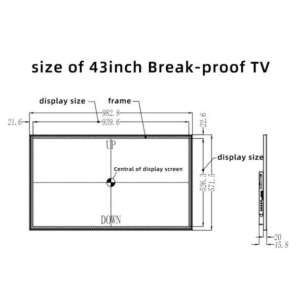 Quality Ultra-thin Break-resistant TV Szene Screen 1920*1080 2K Resolution for sale