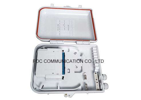 Quality 16 Fiber Fiber Optic Termination Box ABS Plastic With PLC Splitter Cassette Type for sale