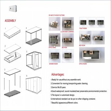 Quality Expandable Prefabricated Container House With Sandwich Panel for sale