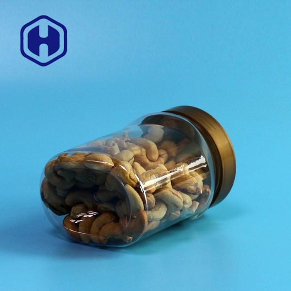 Quality 13.8oz Screw Lid 410ml Leak Proof Plastic Jar Food Safe Packaging Oval Shape for sale