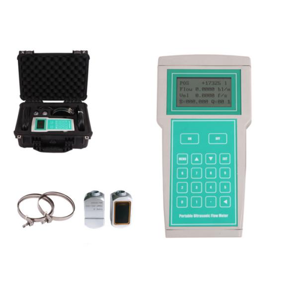 Quality Lightweight Handheld Water Flow Meter Back Lit 4 Lines Display Energy Saving for sale