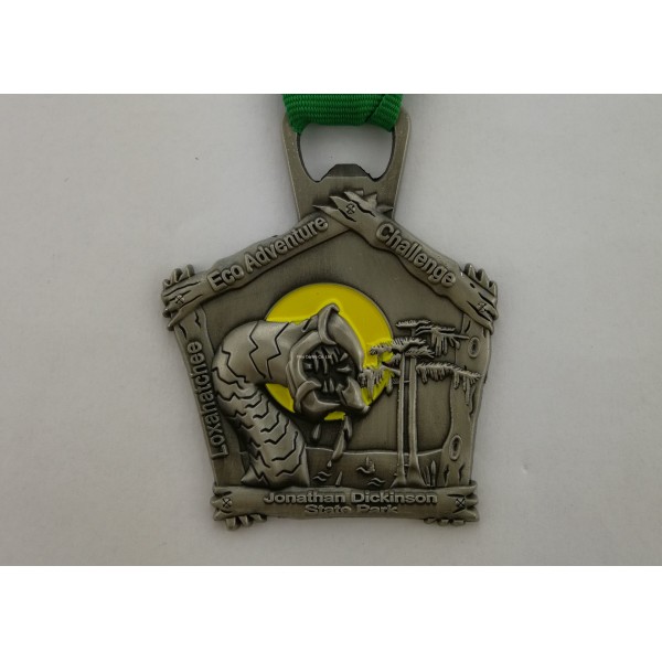 Quality Durable Custom Sports Medallions , Promotional Awards Ribbon Running Race Medals for sale