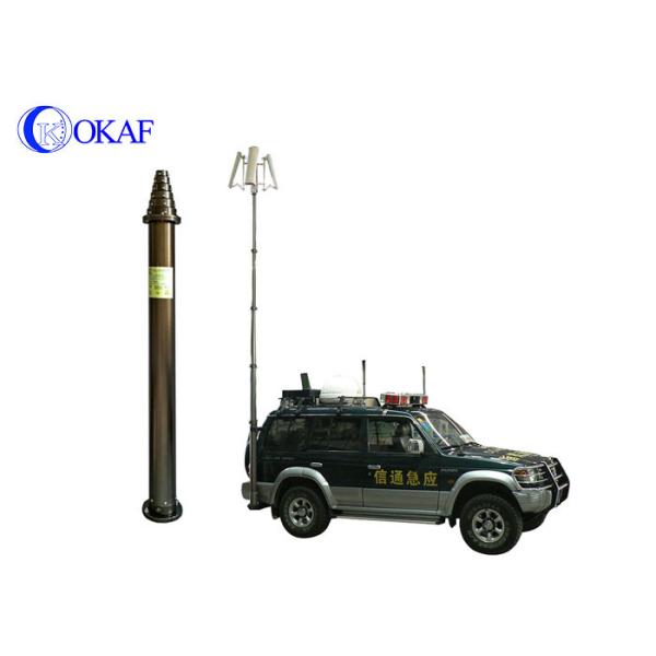 Quality High Strength Aluminum Alloy Telescopic Mast Pole Pneumatic Antenna Pole Customized for sale