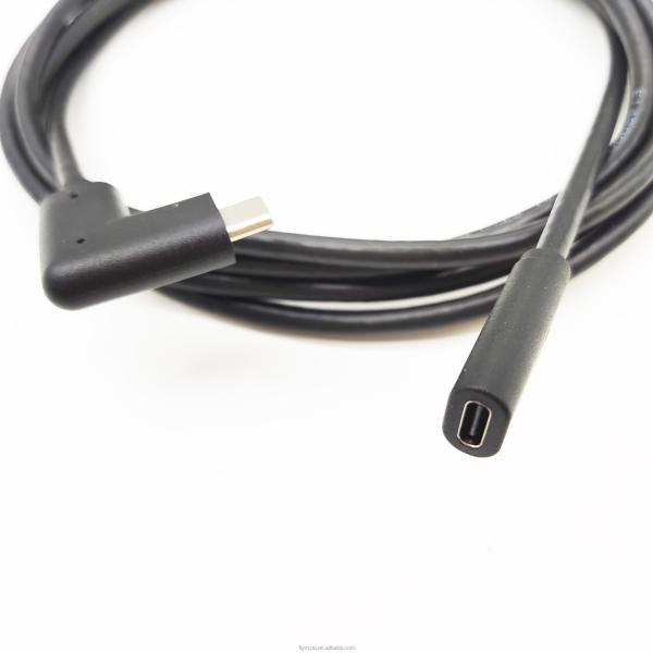 Quality Customized Left Angle Right Angle C Male To USB C Female Cable Type C Cable Fast for sale