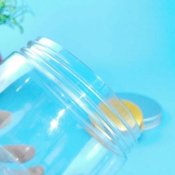 Quality Kitchen Countertop 400ML Plastic Screw Cap Jars Shrink Wrap Logo for sale