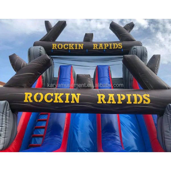 Quality Popular Inflatable Combo Bouncy Jumping Castle with Rock Red Waterslide and Big for sale