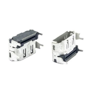 Quality OEM LCP Micro HDMI Connector Plug SMT RA 19Pin Socket Panel Grd Flange for sale