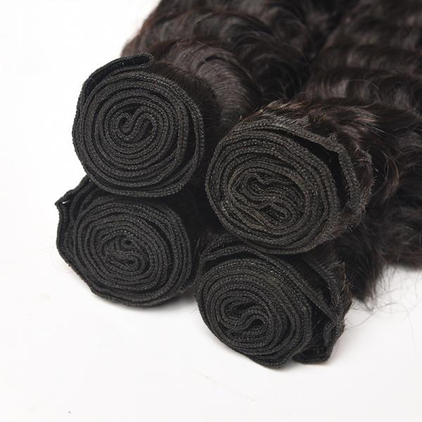 Quality Deep Wave Brazilian Hair Bundles , Unprocessed Brazilian Curly Hair Bundles for sale