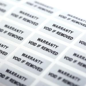 Quality Silver High Residue Void Tamper Proof Seal Label Total Transfer Custom Security for sale