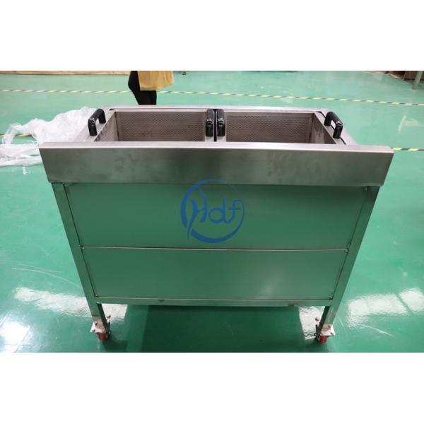 Quality Gas / Electric Heating Chicken Deep Fryer Machine Commercial Two Baskets for sale