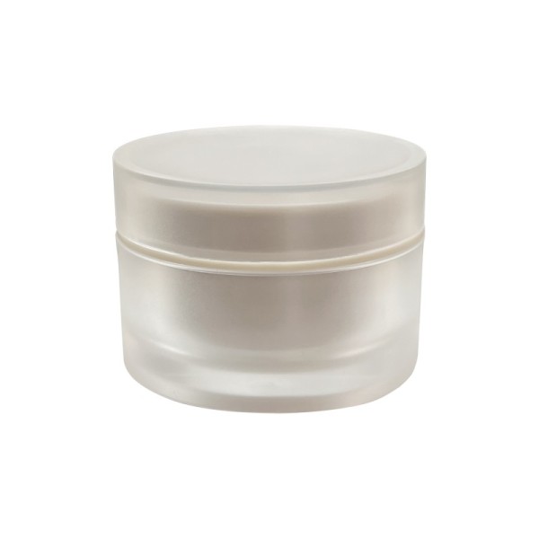 Quality Customizable Cosmetic Cream Jar Packaging Luxurious Frosted Cream Jars White for sale