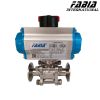 china Clamp Ptfe Lined Ball Valve With Double Acting Pneumatic Actuator
