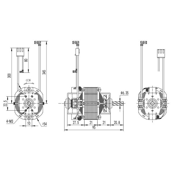 Quality Speed 54mm Motor Diameter Totally Enclosed Universal AC Motor for Treadmill 110v for sale