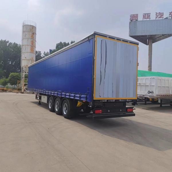 Quality 3 Axle Side Curtain Semi Trailer With ABS Anti-lock Braking System And Customization for sale