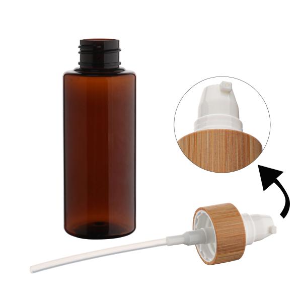 Quality Empty Amber Lotion Bottles 100ml Cosmetic Packaging Bottle Eco Friendly for sale