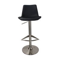 Quality SGS High End Brushed SS Pu Leather Bar Stool For Home for sale