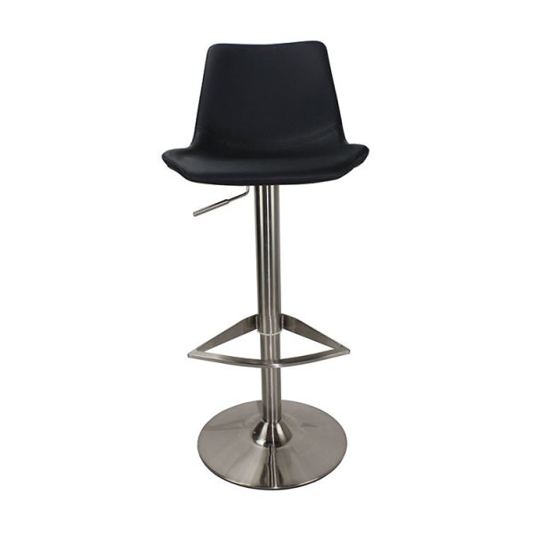 Quality SGS High End Brushed SS Pu Leather Bar Stool For Home for sale