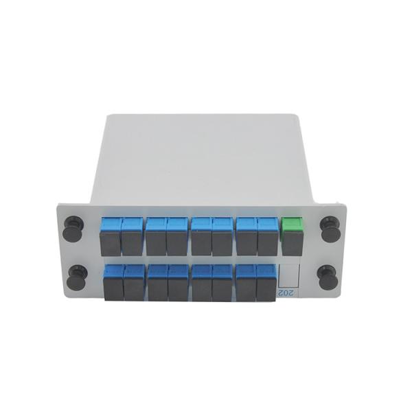 Quality Cassette Divisor 1x16 Fiber Optic PLC Splitter APC Low Insertion Loss for sale