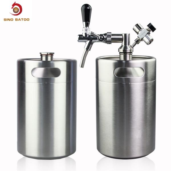 Quality Home Brew 5L Single Wall Pressurized Growler Tap System for sale