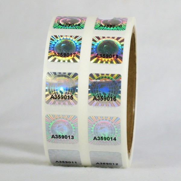 Quality 2 * 3cm 2D 3D Moving Grating Security Hologram Stickers for sale