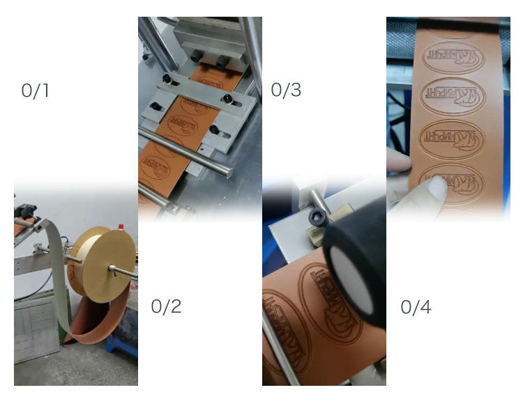 leather label machine