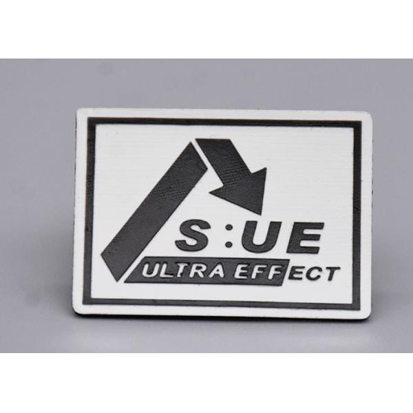Quality Custom Silicone Black Logo Screen Printed Labels For Clothing for sale