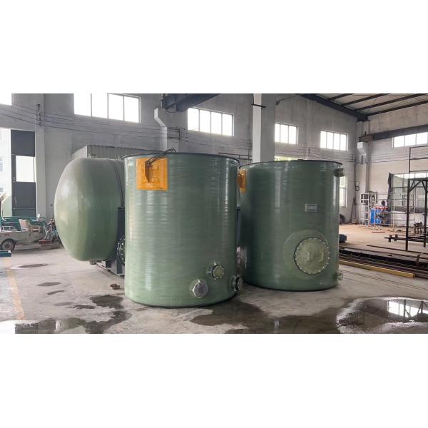 Quality Cross Wound Frp Poly Chemical Storage Tanks White Blue 3990mm for sale
