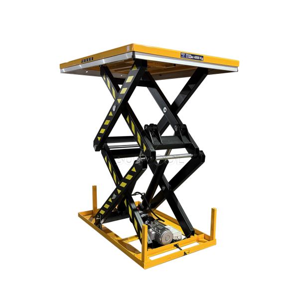 Quality 800 Kg  Electric Hydraulic Double Scissor Lift Table Cart Max Height 80
