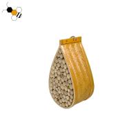 Quality Garden Ornament Yellow Mason Beehive Natural Bamboo Bee Hive for sale