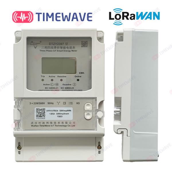 Quality Smart Three Phase Digital Energy Meter Wireless LoRaWAN Direct Connected for sale