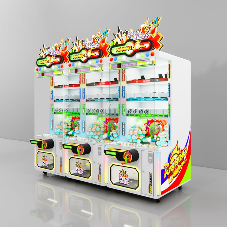 Side angle of Dreamland WIN 1 Ball machine with coin mechanism visible