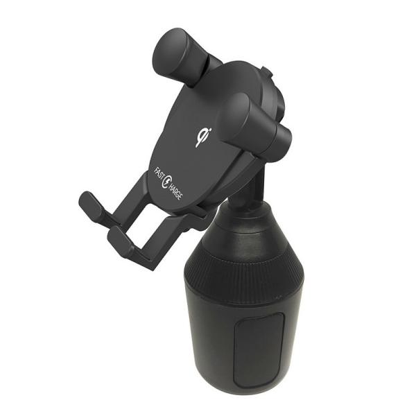 Quality Mini Car Mount Qi Wireless Charger 360 Rotating Adjustable Qi Wireless Car Charger for sale