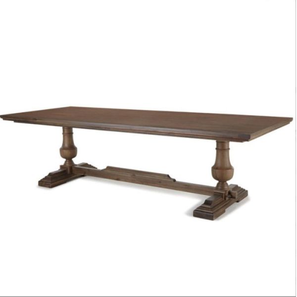 Quality 120cm*60cm*75cm Vintage Countryside Centre Dining Table with Curved Pine Wood for sale