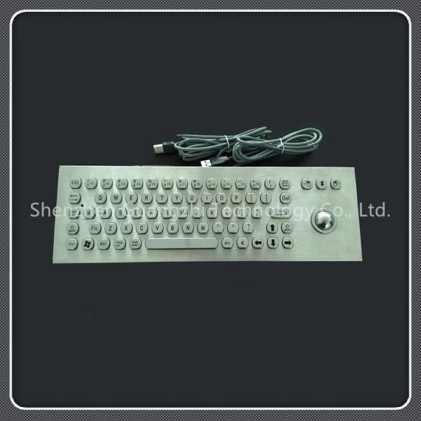 Quality Durable Industrial Keyboard With Trackball , Panel Mount Keyboard For Kiosk for sale