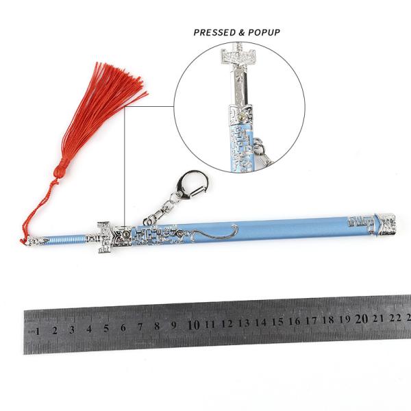 Quality Mo Dao Zu Shi Lanwangji Mini Sword Keychain Zinc Alloy Custom Metal Keychain for sale