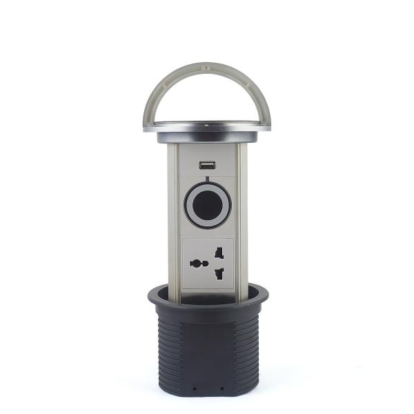 Quality 110 - 250V 16A Uk Kitchen Pop Up Sockets , Table Top Electrical Outlets Bluetooth for sale