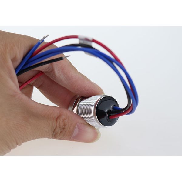Quality 12V 24V LED Illuminated Piezo Touch Switch , 19mm Switch Push Button Momentary for sale