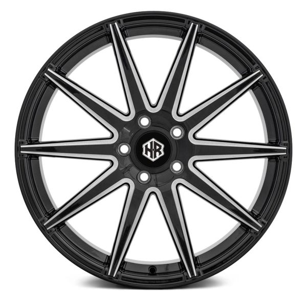 Quality 20 22 Staggered custom wheels black milling rims for sale