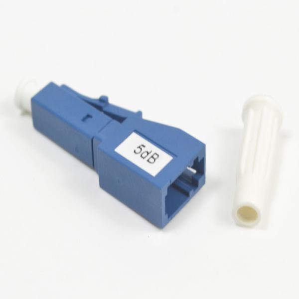 Quality Singlemode Variable Fiber Optic Attenuator Blue Color Housing 5dB LC UPC Fixed for sale