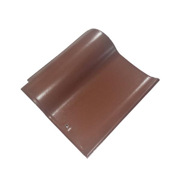 Quality Spanish Glazed Clay Ceramic Roof Tiles 220mm Handmade Lightweight Brown for sale